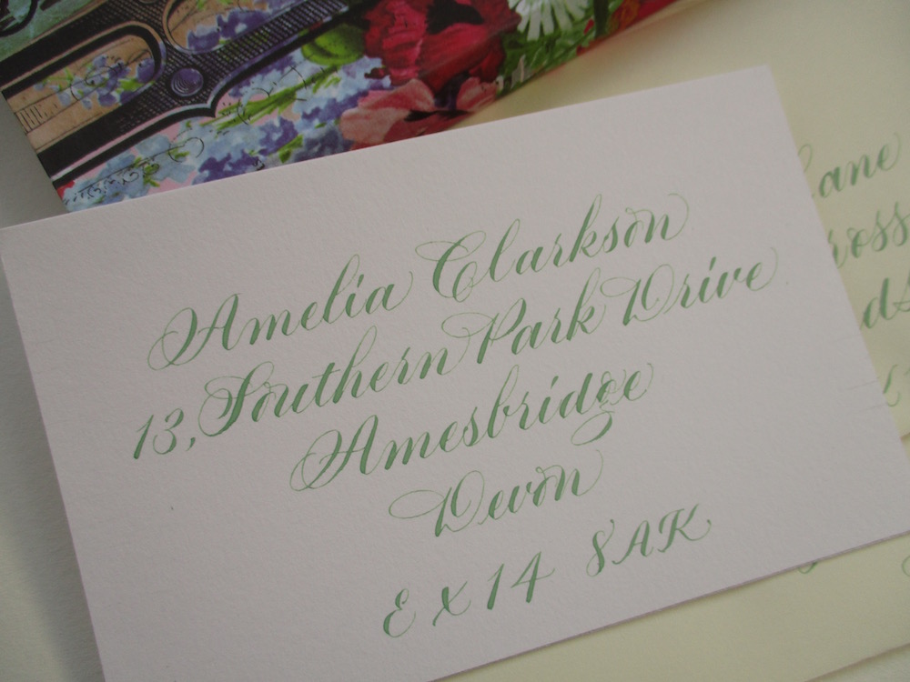 centred-address-calligraphy | Wonky Words